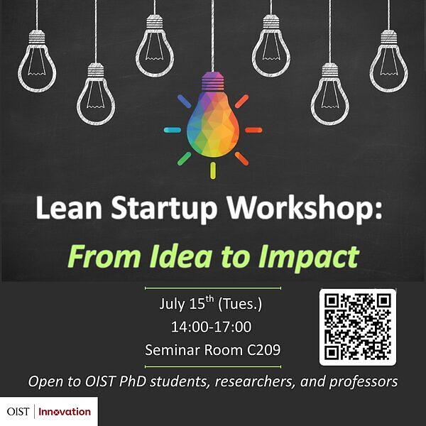 Lean Startup Workshop: From Idea to Impact | OIST Groups